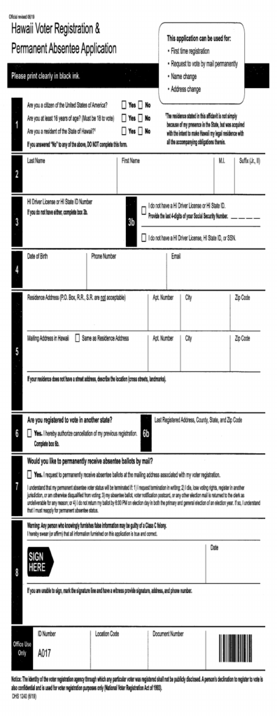 Fillable Application For Us Passport Form